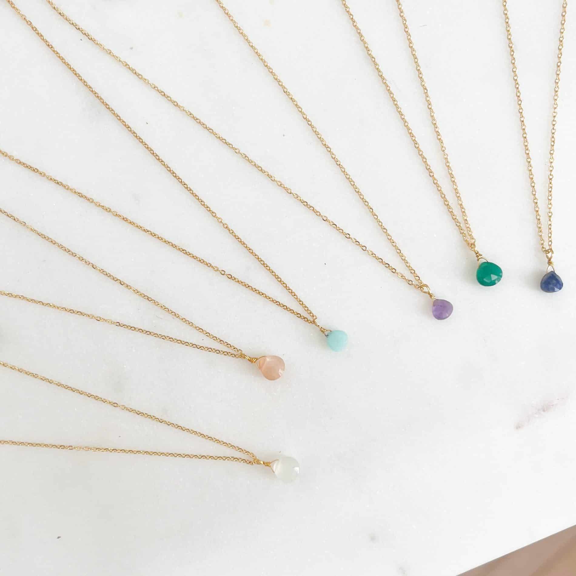 Collier PETITE GOUTTE en acier inoxydable - La Boutique de Cha