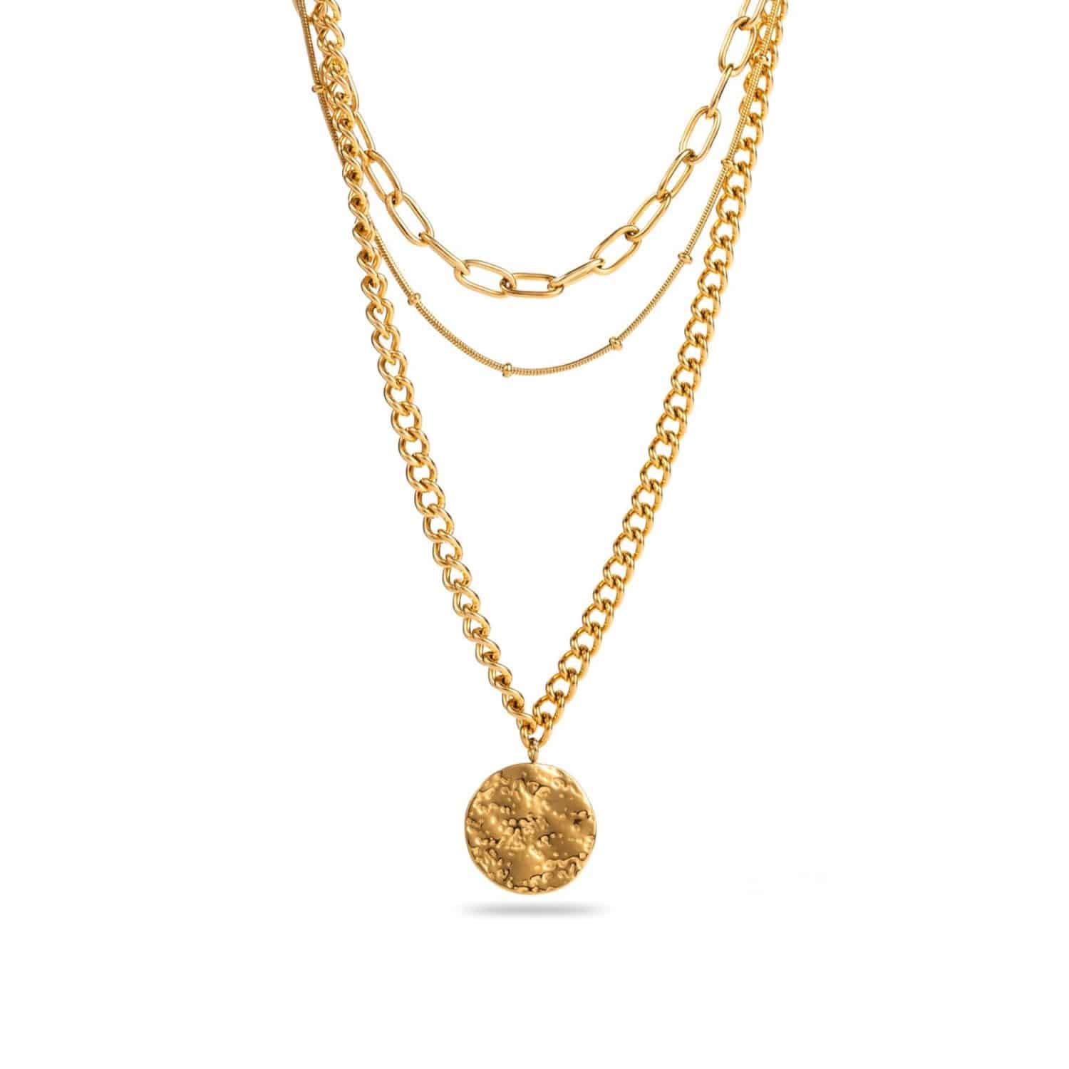 Collier EMMA - Doré en acier inoxydable - La Boutique de Cha